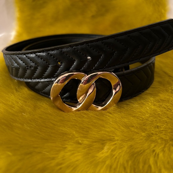 Aldo | Accessories | Aldo Black And Gold Belt | Poshmark